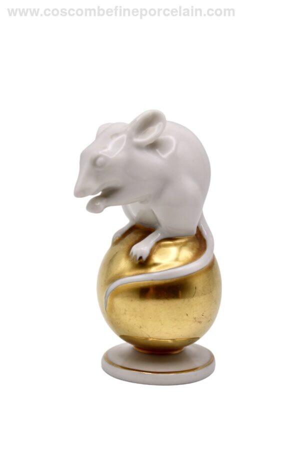 Rosenthal Porcelain Mouse 767 Dorothea Moldenhauer Gold ball